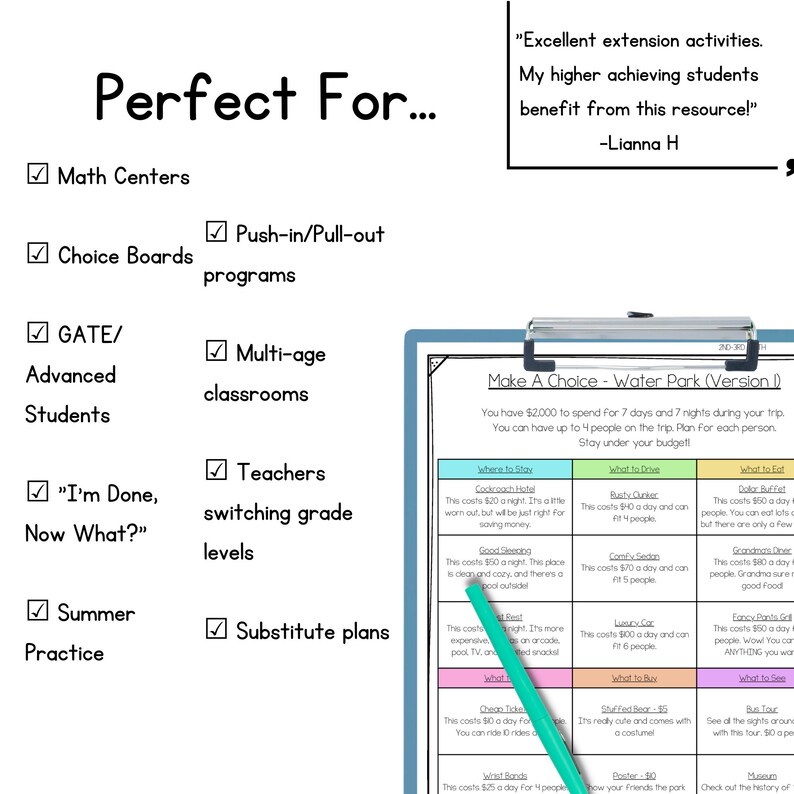 Math Enrichment Activities for Early Finishers and Gifted Students 2nd ...