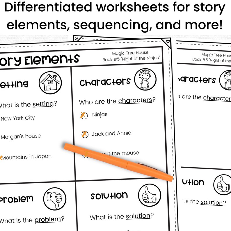 Magic Tree House - Night of the Ninjas - Differentiated Reading ...