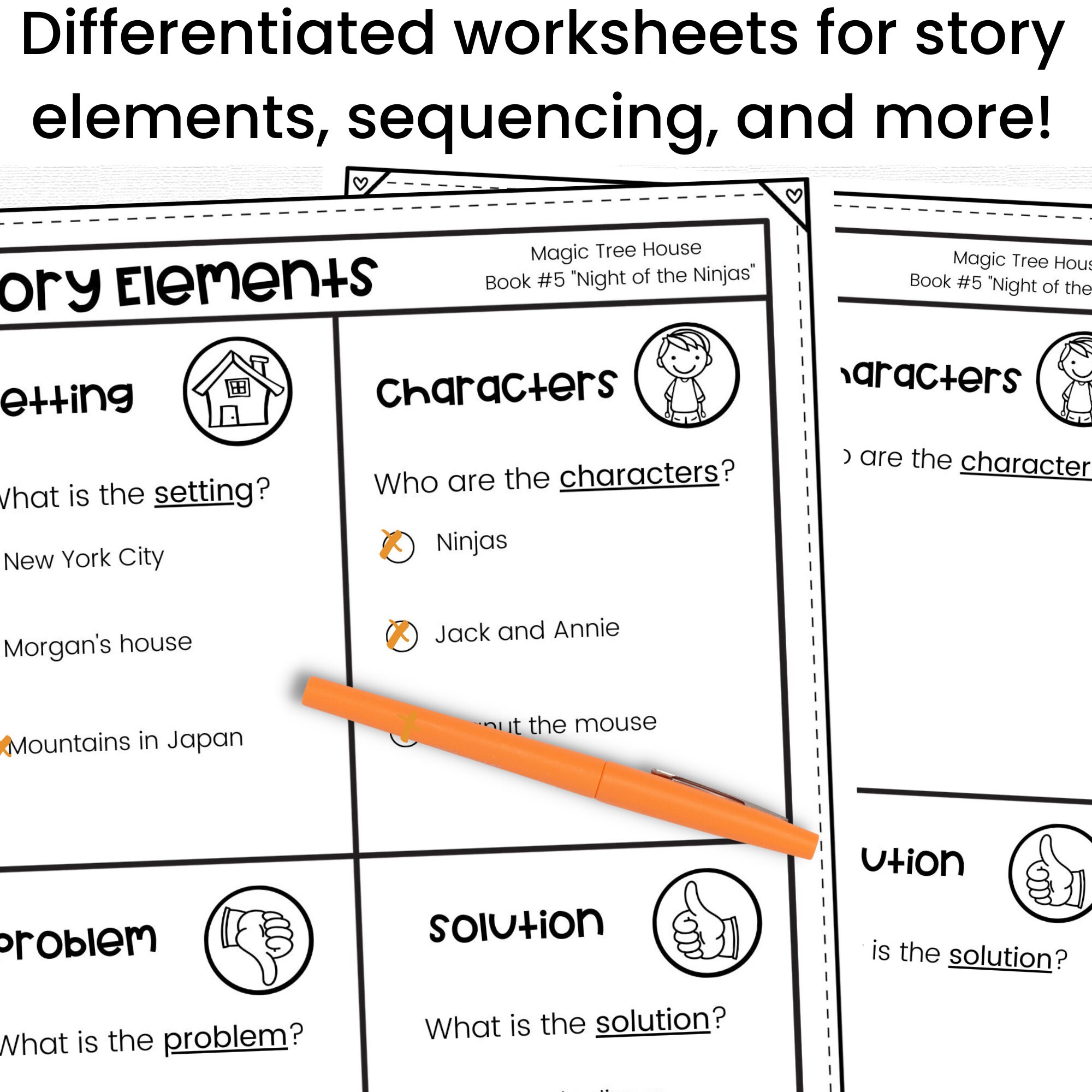 Magic Tree House - Night of the Ninjas - Differentiated Reading ...
