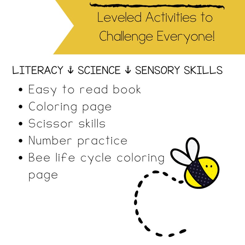 Preschool Activities for Summer - Bees - Counting, Coloring, Reading ...