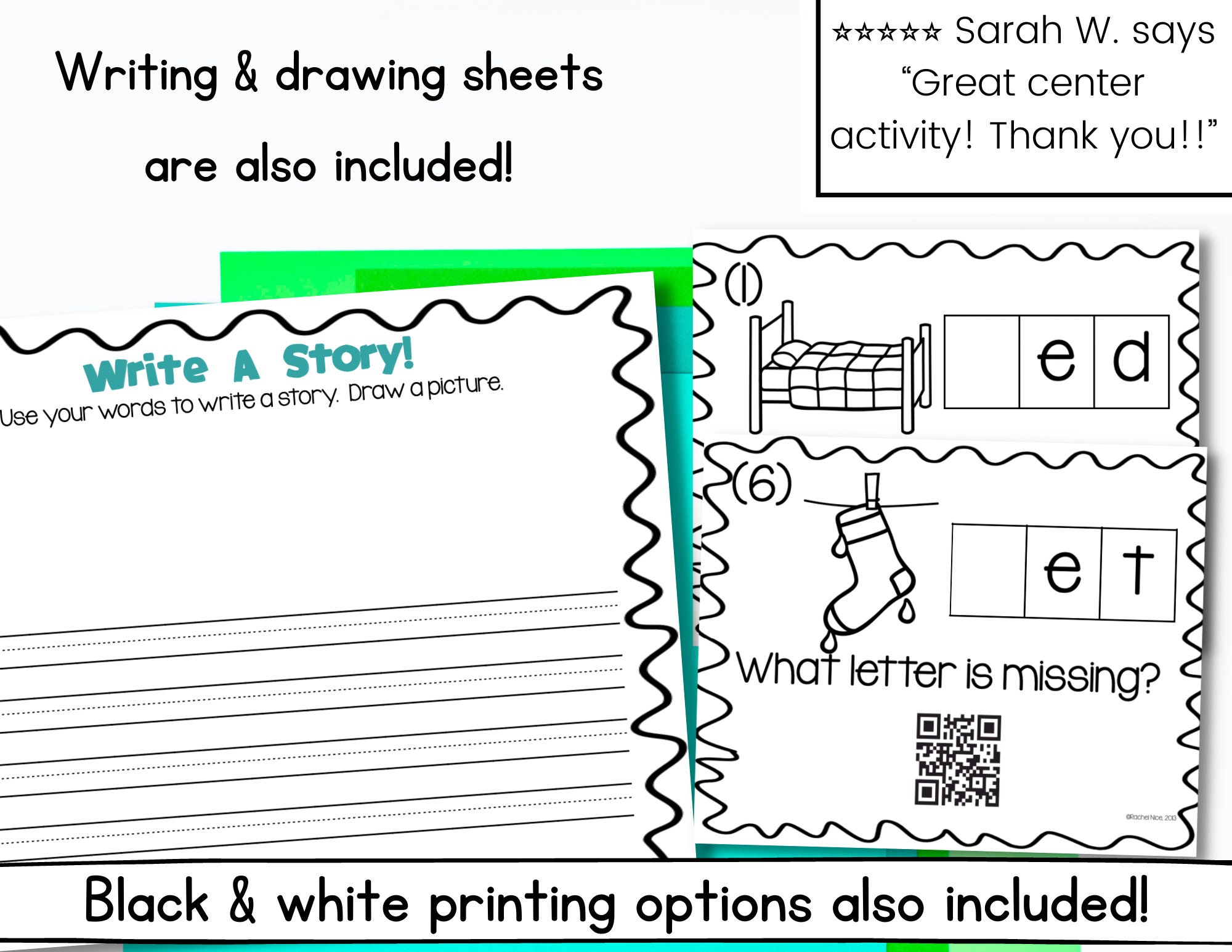 CVC Words for Kindergarten Literacy Centers or Morning Work - Etsy