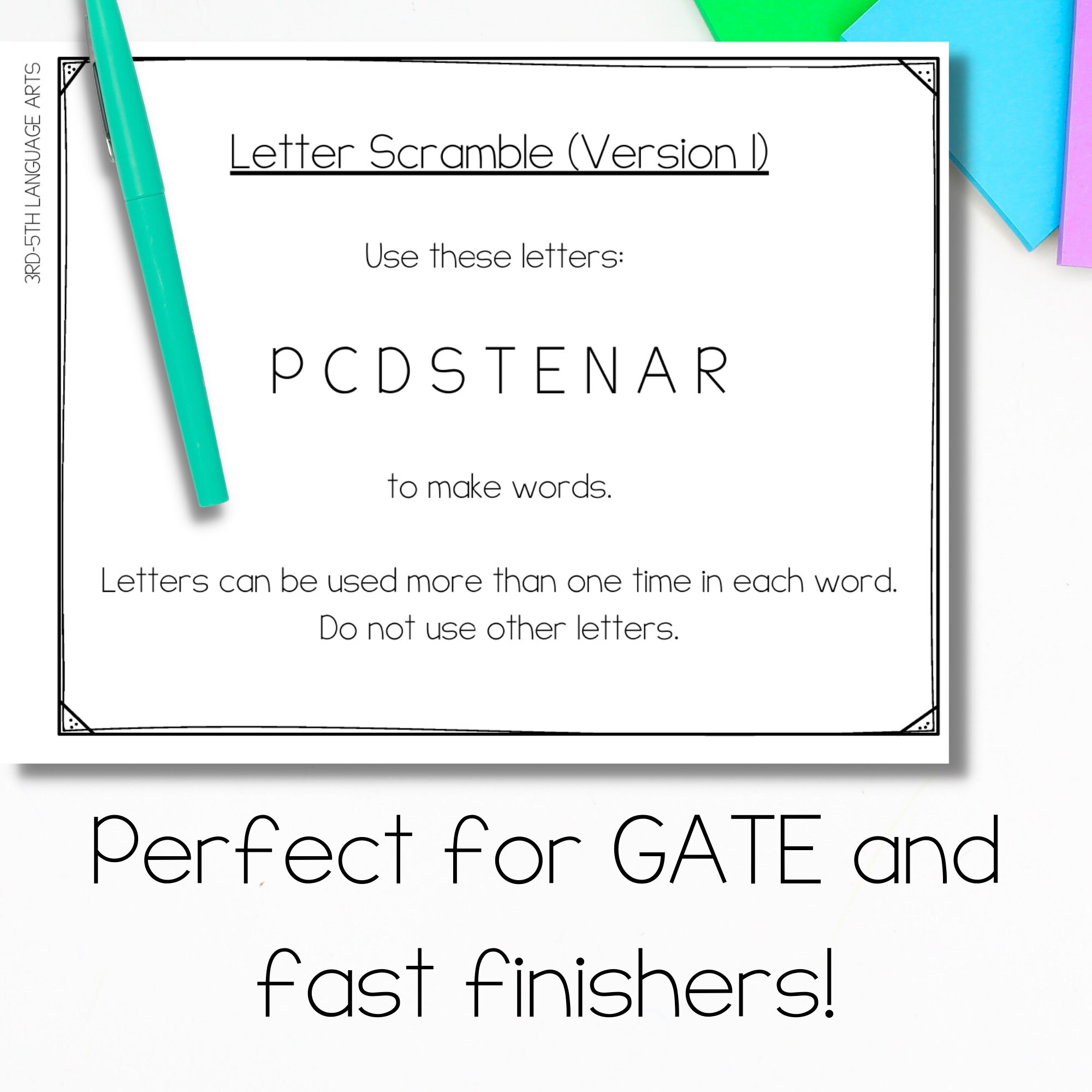 Reading Enrichment Activities for Early Finishers & Gifted Students 3rd ...