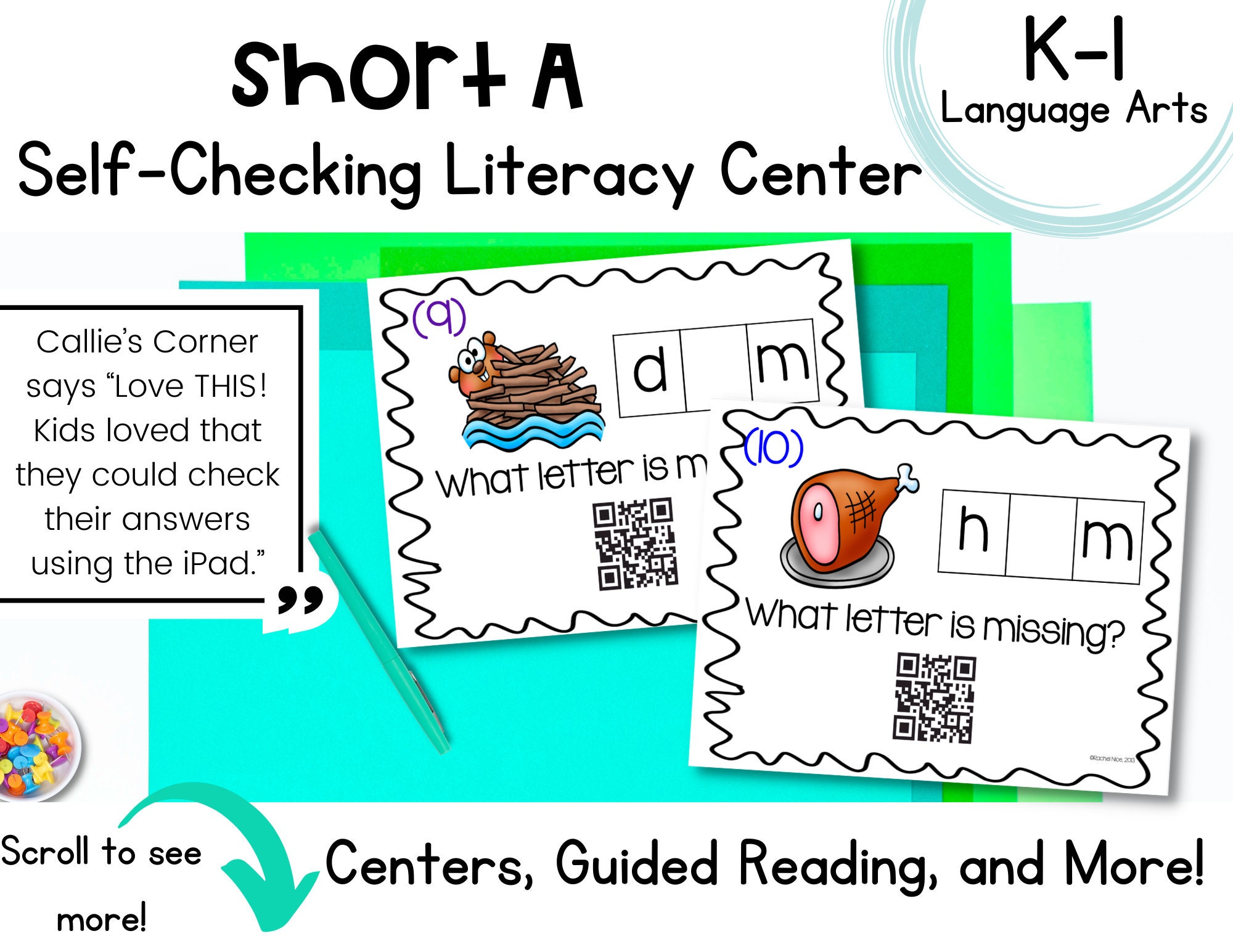 CVC Words for Kindergarten Literacy Centers or Morning Work - Short A ...