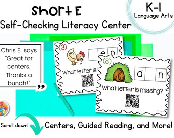 CVC Words for Kindergarten Literacy Centers or Morning Work - Short I ...