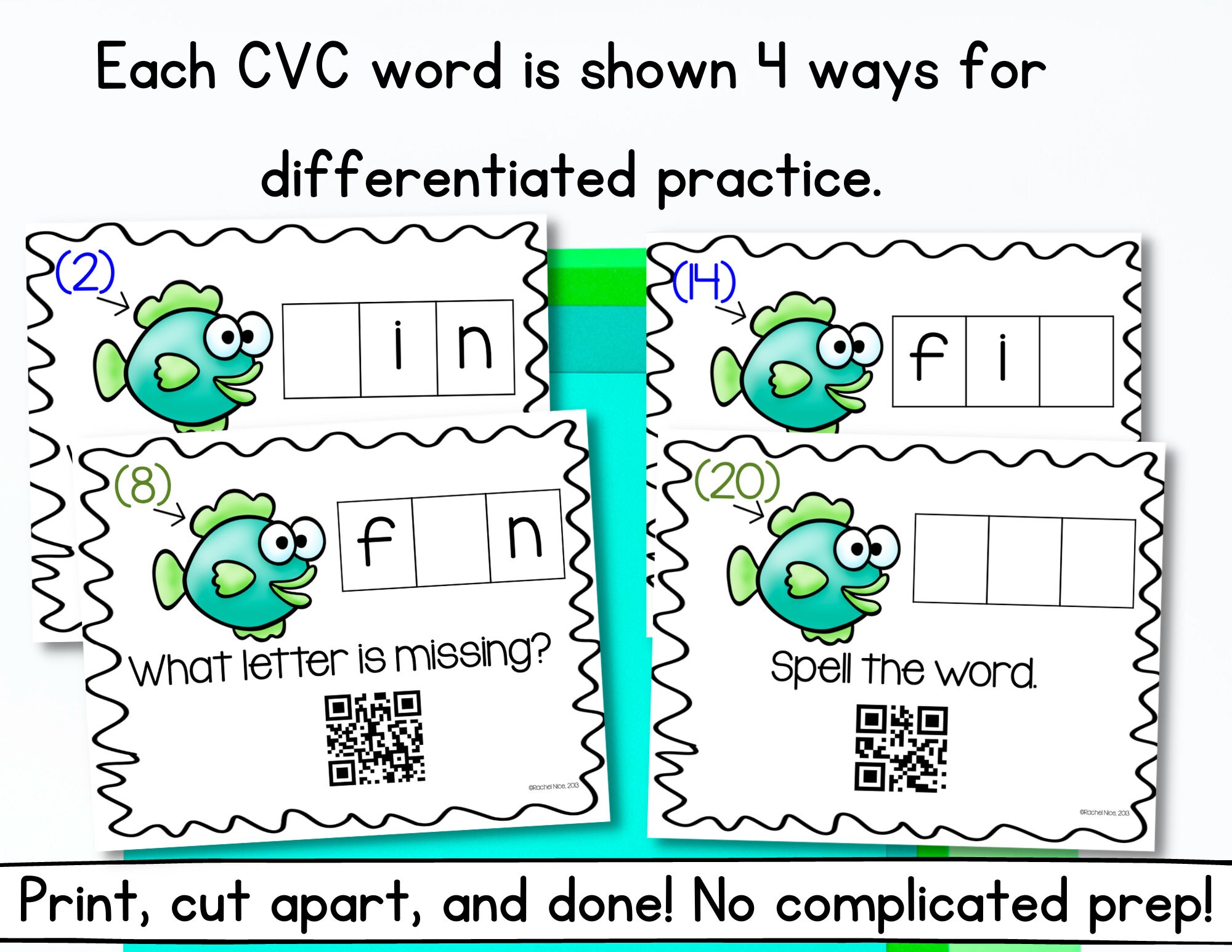 CVC Words for Kindergarten Literacy Centers or Morning Work - Short I ...