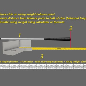 Golf Club Ruler - Fitting Tool - Length Measurement - Swing Weight ...