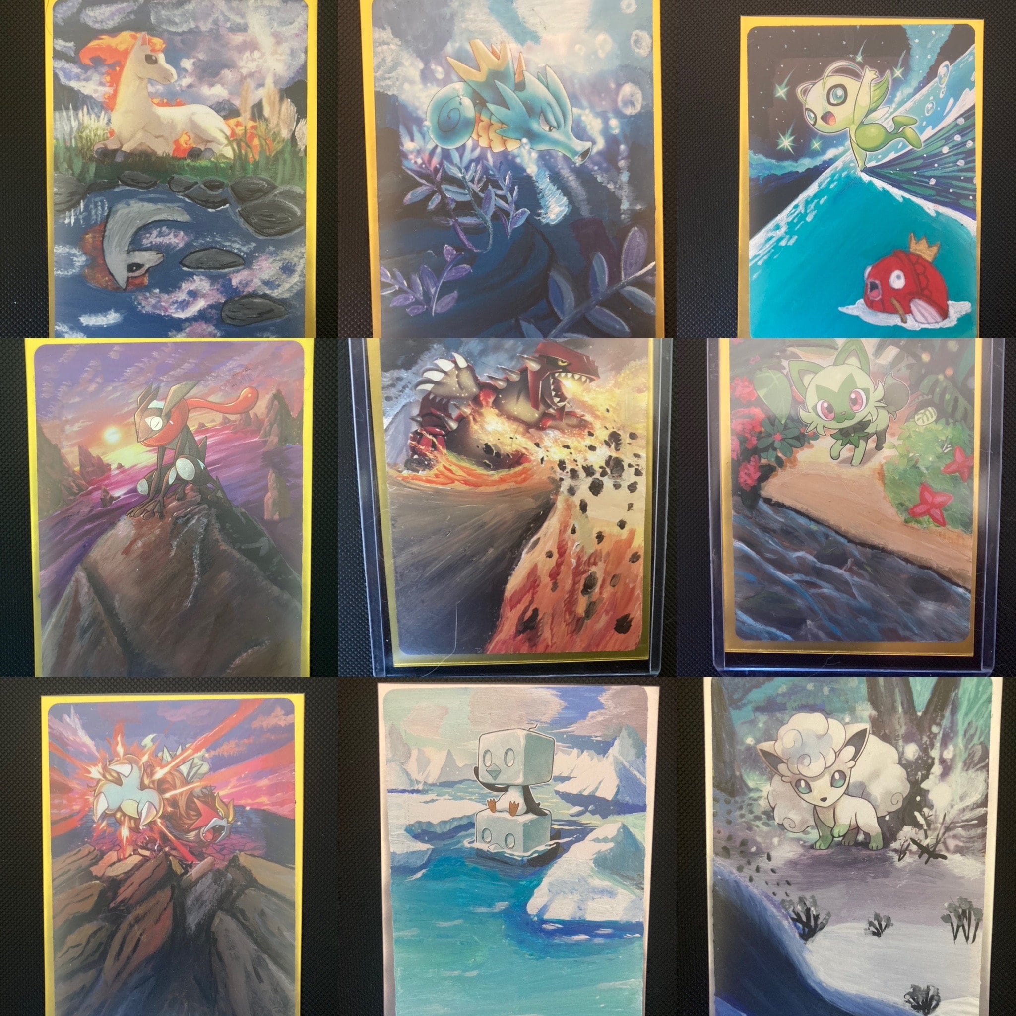 Custom Hand Painted Pokémon Cards - Etsy