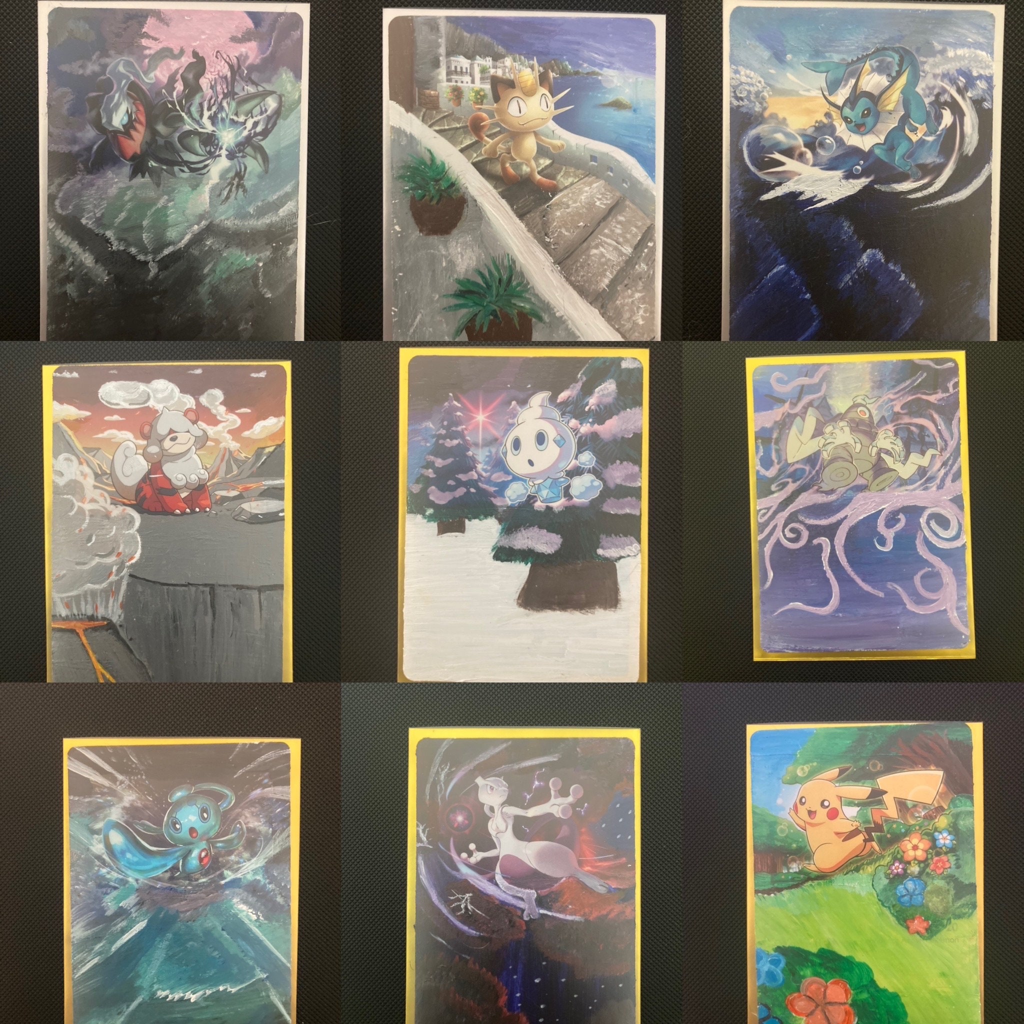 Custom Hand Painted Pokémon Cards - Etsy