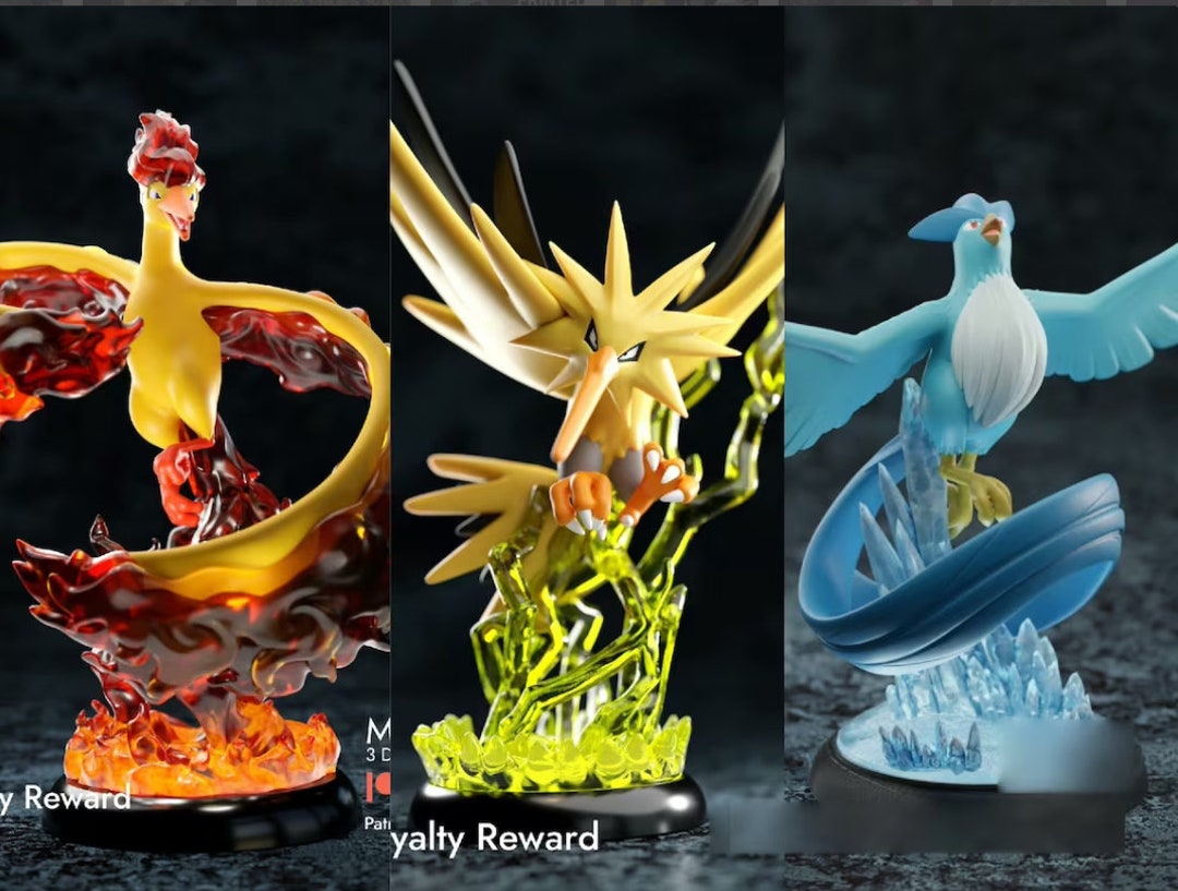 Hand Painted Resin Statue Articuno/zapdos/moltres - Etsy
