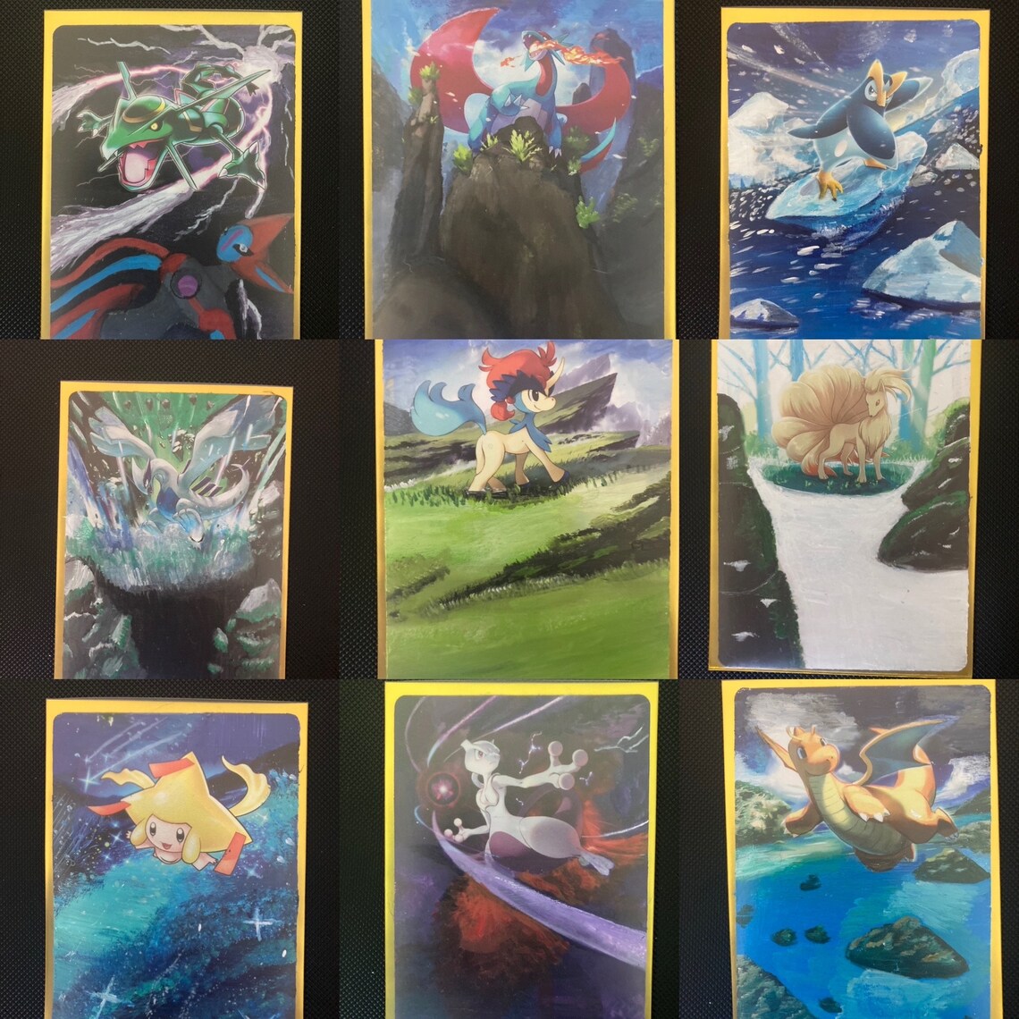 Custom Hand Painted Pokémon Cards - Etsy