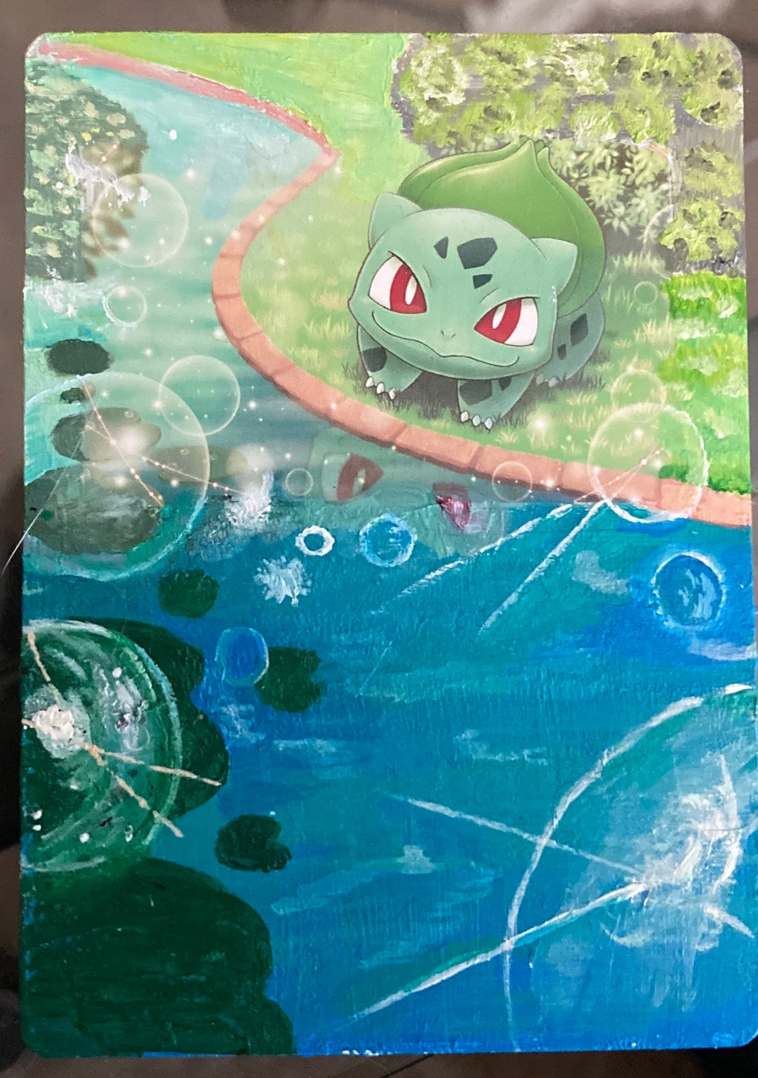 Commissioned Hand Painted Pokemon Card - Etsy