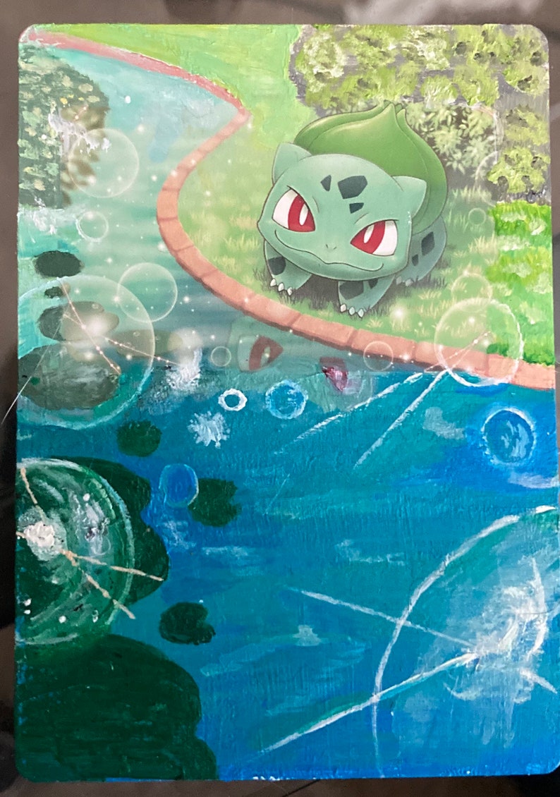 Commissioned Hand Painted Pokemon Card - Etsy