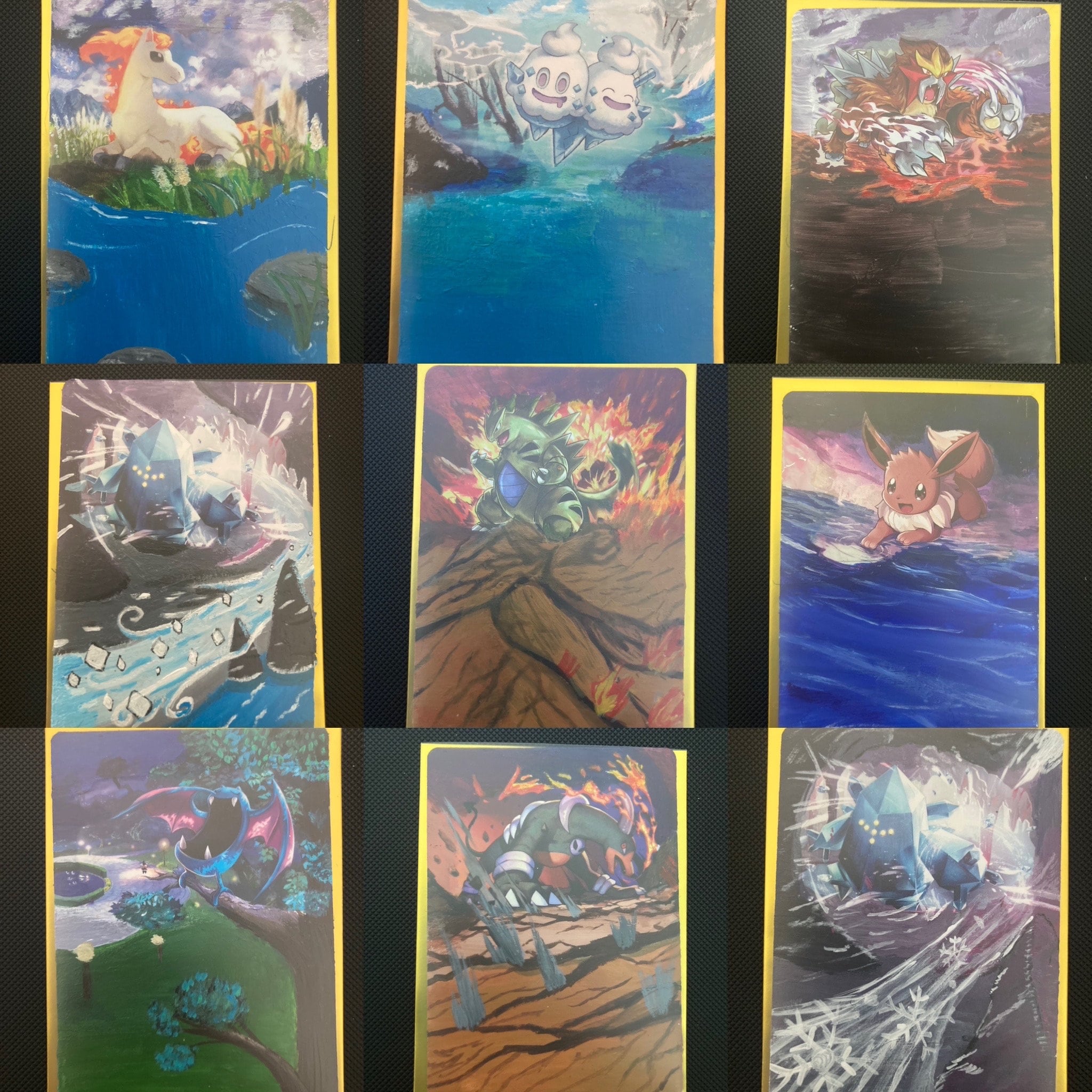 Custom Hand Painted Pokémon Cards - Etsy
