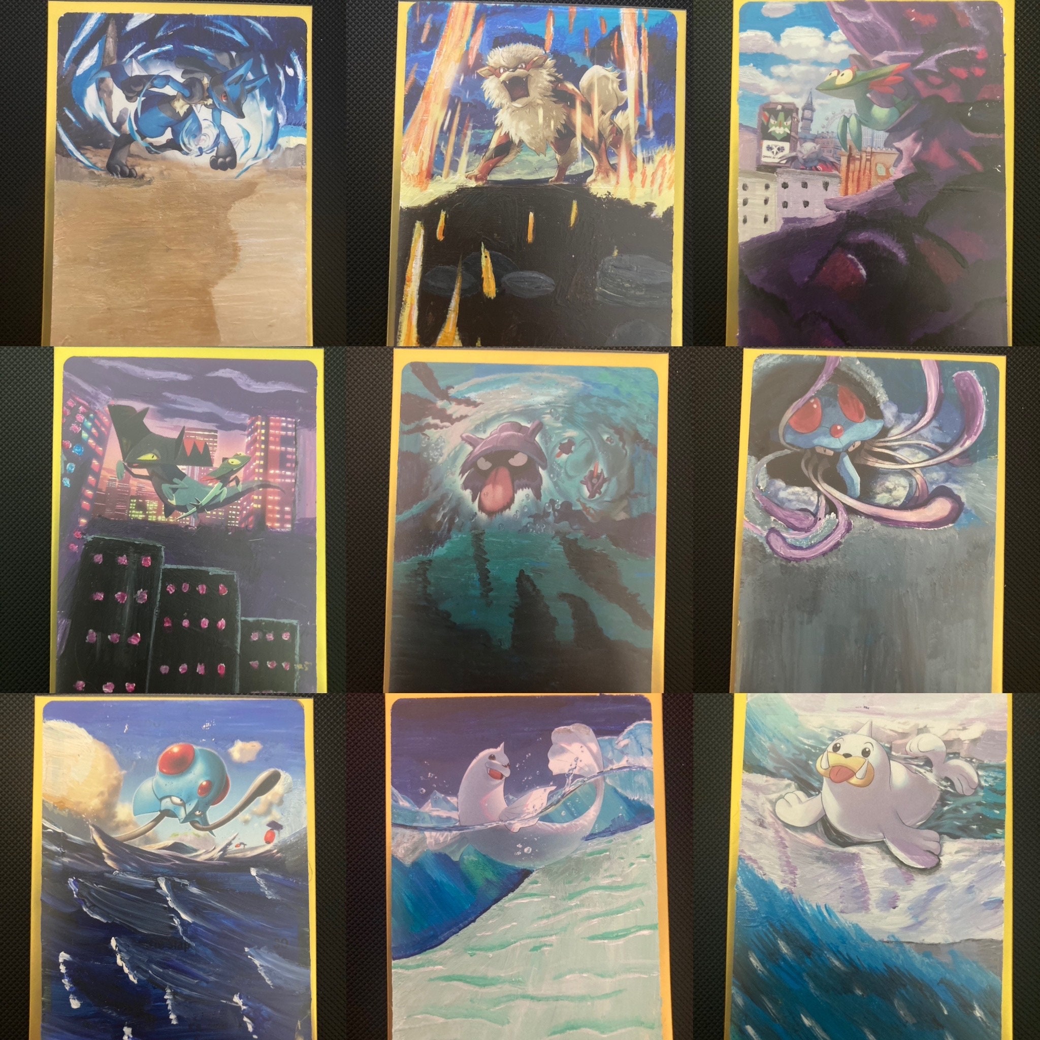 Custom Hand Painted Pokémon Cards - Etsy