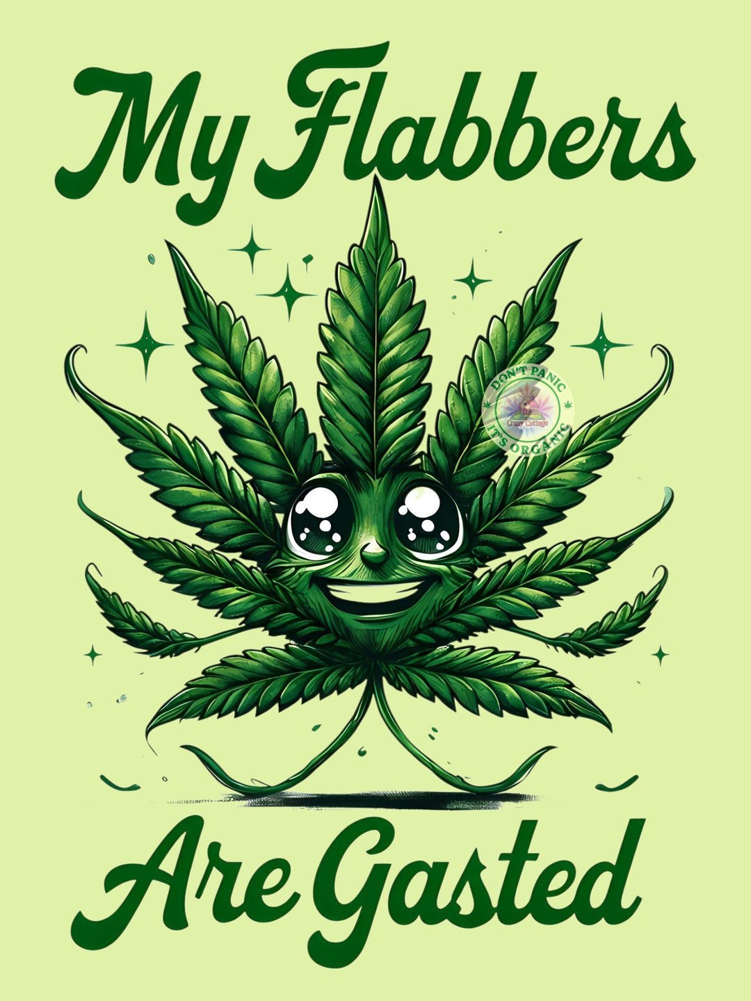 Flabbers Are Ghasted, Cute, Kawaii, Weed Leaf, Humor, Png, Sticker ...