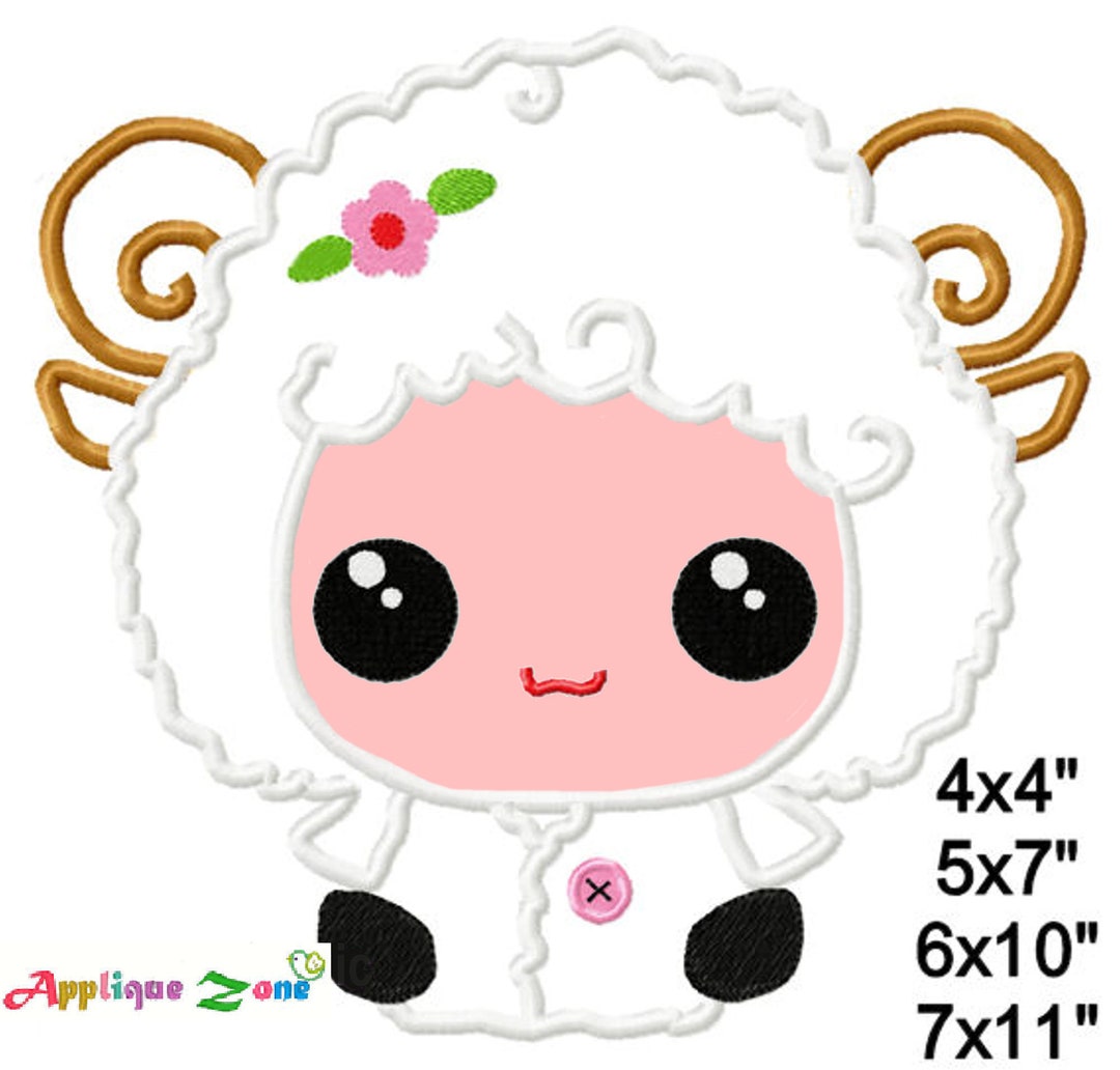 Easter Baby Lamb Applique Design Machine Embroidery Digitized Pattern 4 ...