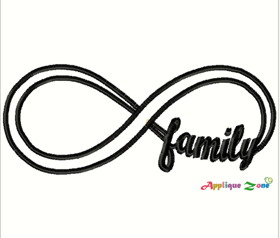 Infinity Family Applique, Mystical Machine Embroidery Design, Infinity ...
