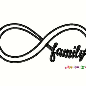 Infinity Family Applique, Mystical Machine Embroidery Design, Infinity ...