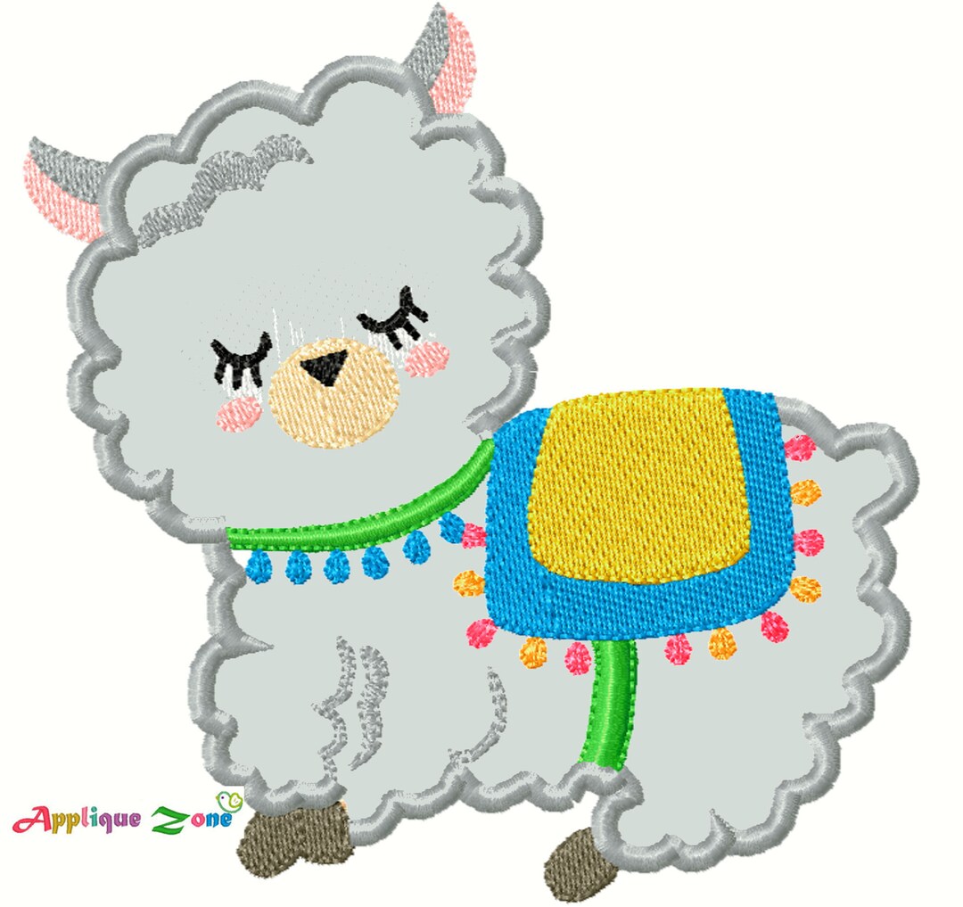 Alpaca Machine Applique Embroidery Design Pattern 3 Sizes, Applique ...