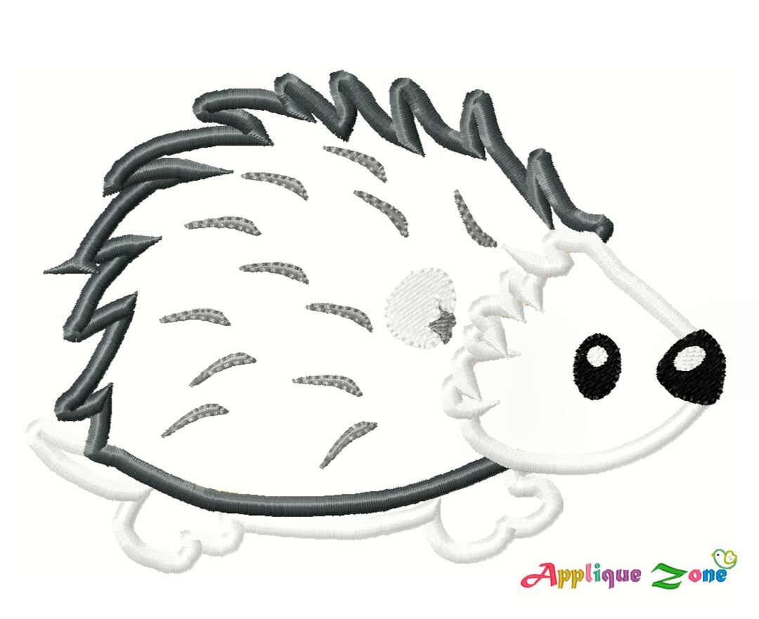 PORCUPINE Fall Machine Embroidery Applique Designs Pattern 3 Sizes ...