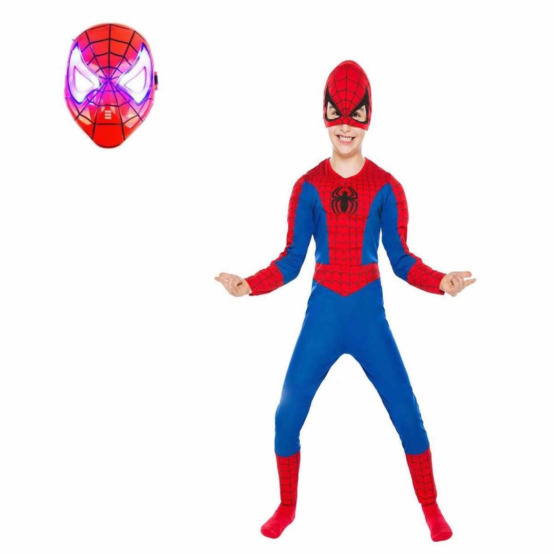 Spiderman Lighted Mask, Lycra Costume (2-mask Set) - Etsy