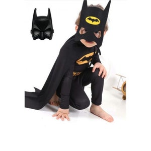 Batman Child Costume Masked - Cloak and 2 Pieces Masked - Etsy
