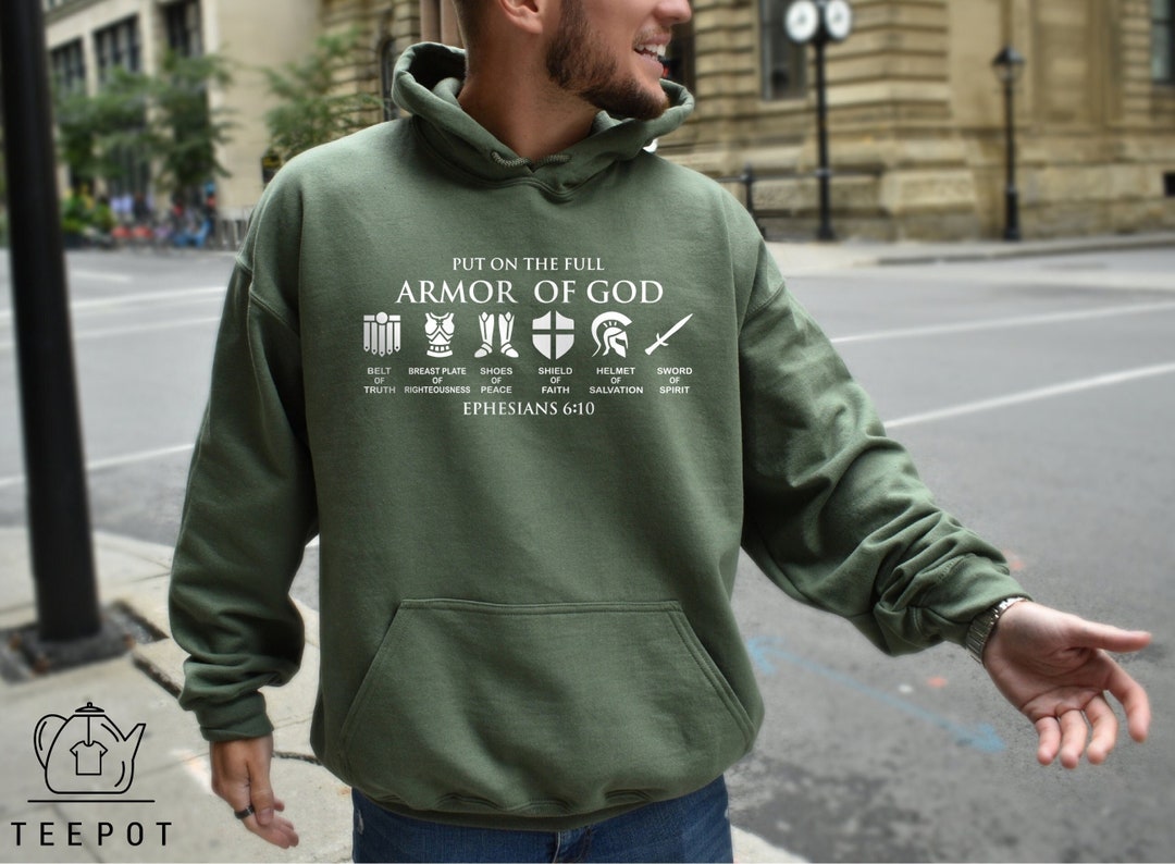 Armor of God Sweatshirt, Christian Sweatshirt, Christian Art, Knight ...