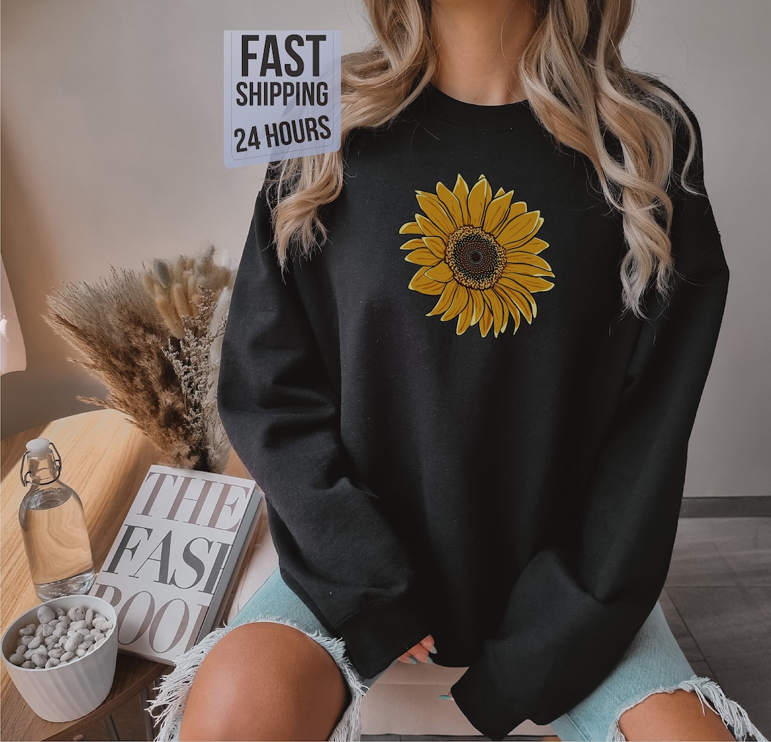 Sunflower Sweatshirt, Sunflower Gifts, Sunflower Hoodie, Sunflower ...
