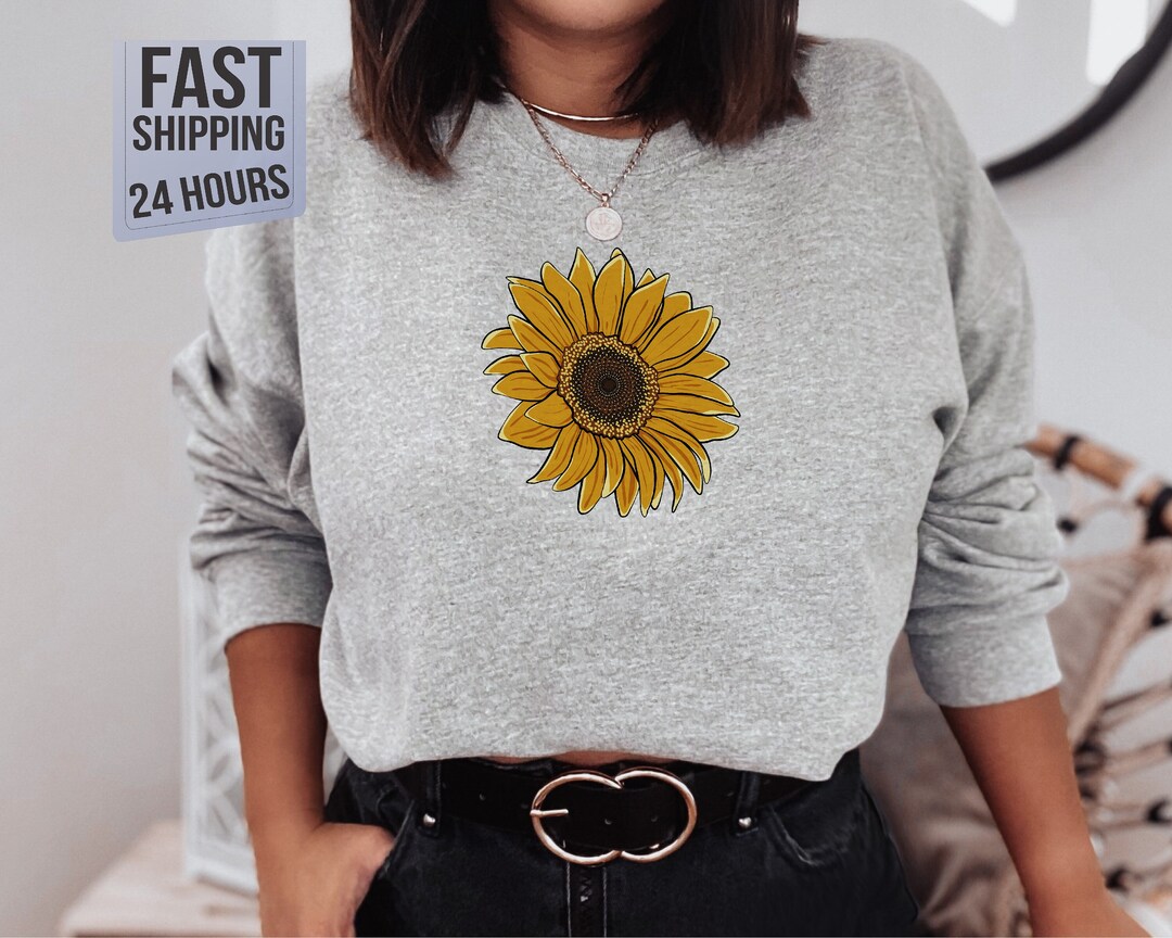 Sunflower Sweatshirt, Sunflower Gifts, Sunflower Hoodie, Sunflower ...