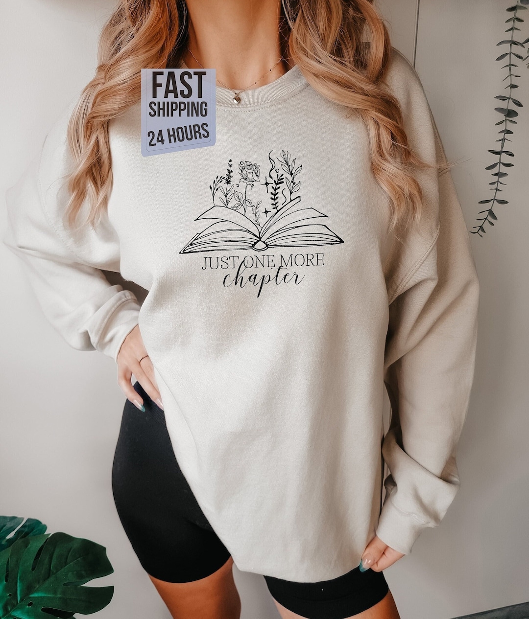 Just One More Chapter Sweatshirt, Book Lover Gift, Reading Sweatshirt ...
