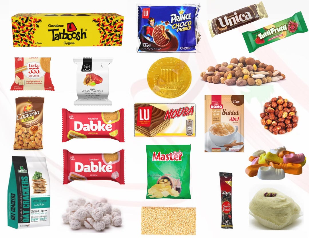 Lebanese Snacks Box Famous Childhood Lebanese Chocolate Unica Gandour ...