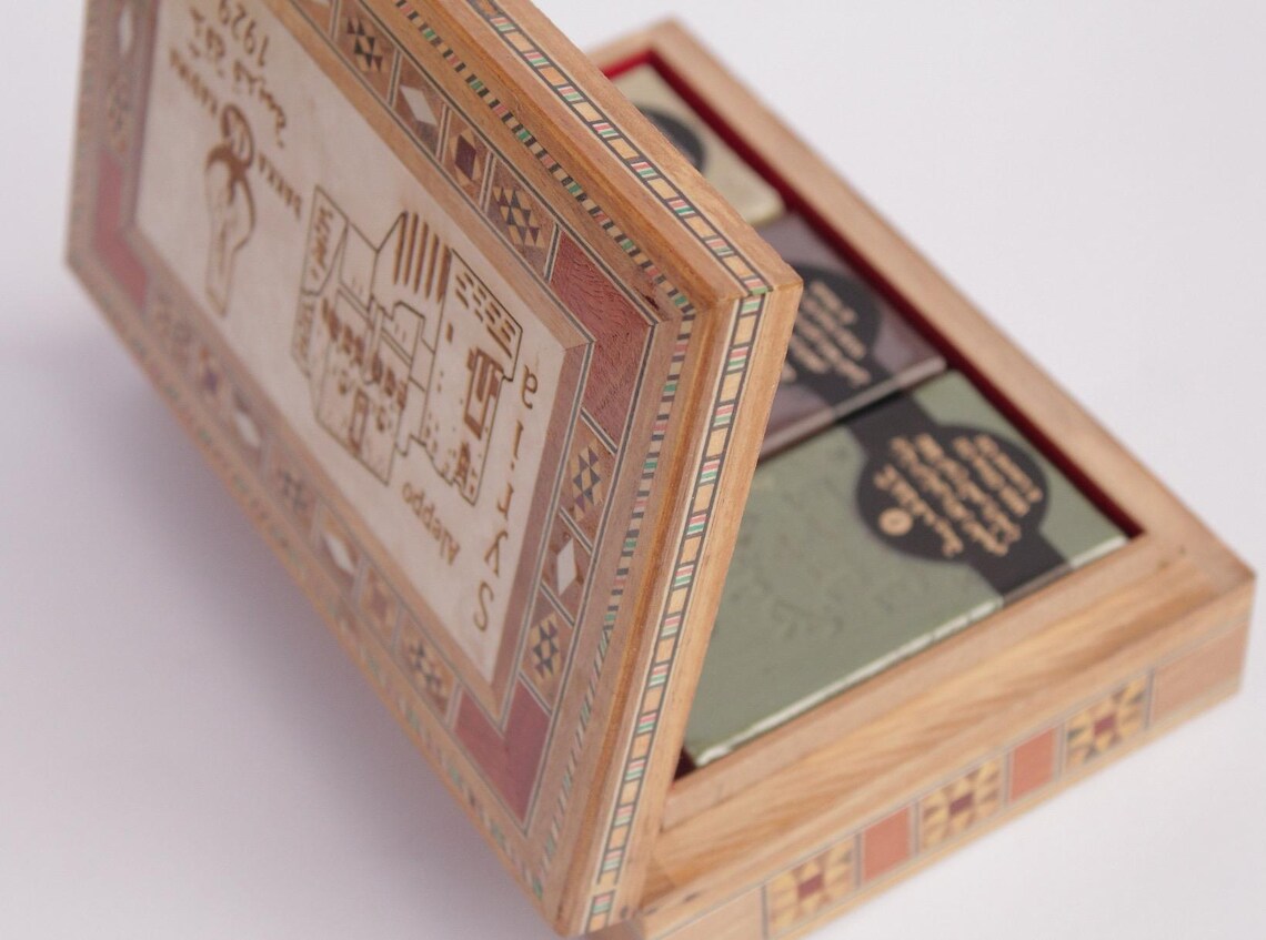 Aleppo Soap Bar and Handmade Mosaic Inlay Storage Box Laurel, Oud and ...