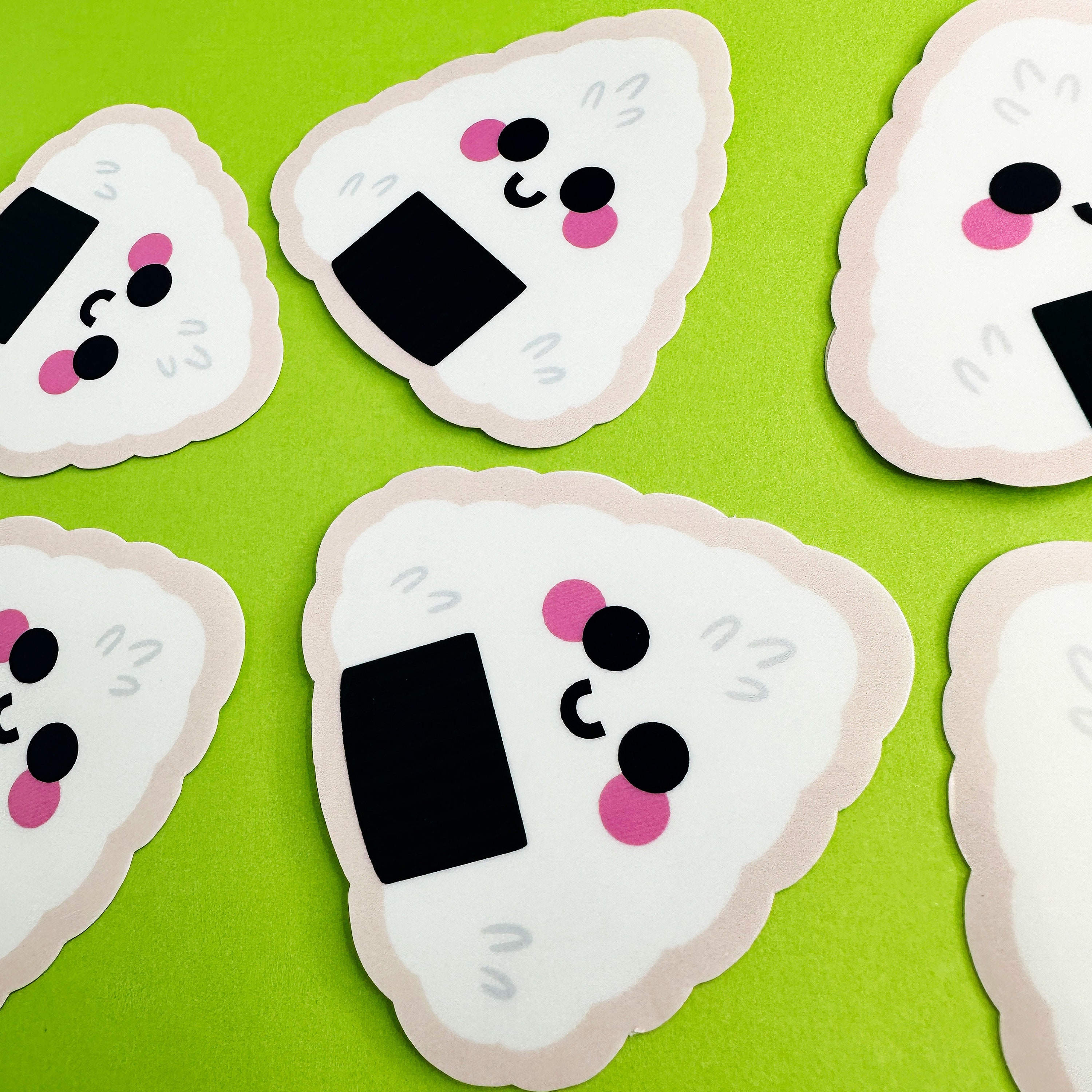 Kawaii Onigiri Rice Ball Vinyl Sticker Stationery Decal for Laptop ...