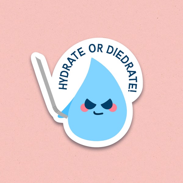 Water Bottle Reminder Sticker - Etsy