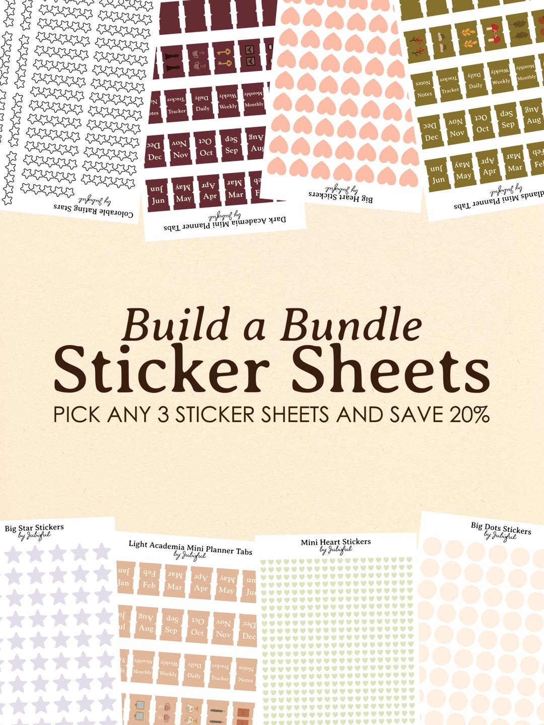 3 Sticker Sheet Bundle | Build Your Own Pack | Matte and Glossy Sticker ...