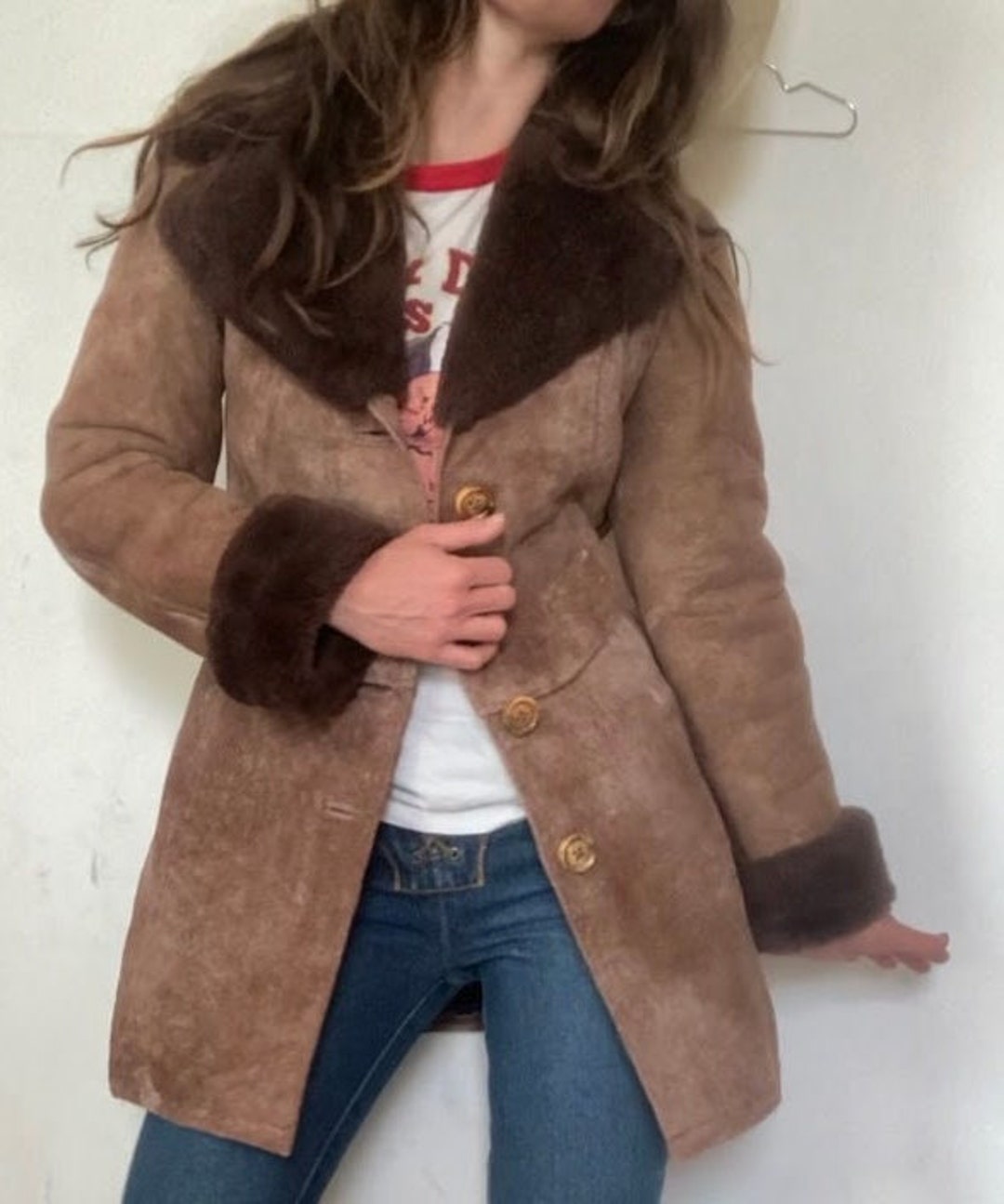 Dark Brown Sherpa Jacket - Etsy
