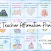 12-pack of Teacher Affirmations for Positive Mindset and Mental Health ...