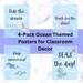 4-pack Ocean-themed/beach-themed Posters for Classroom Decor or ...
