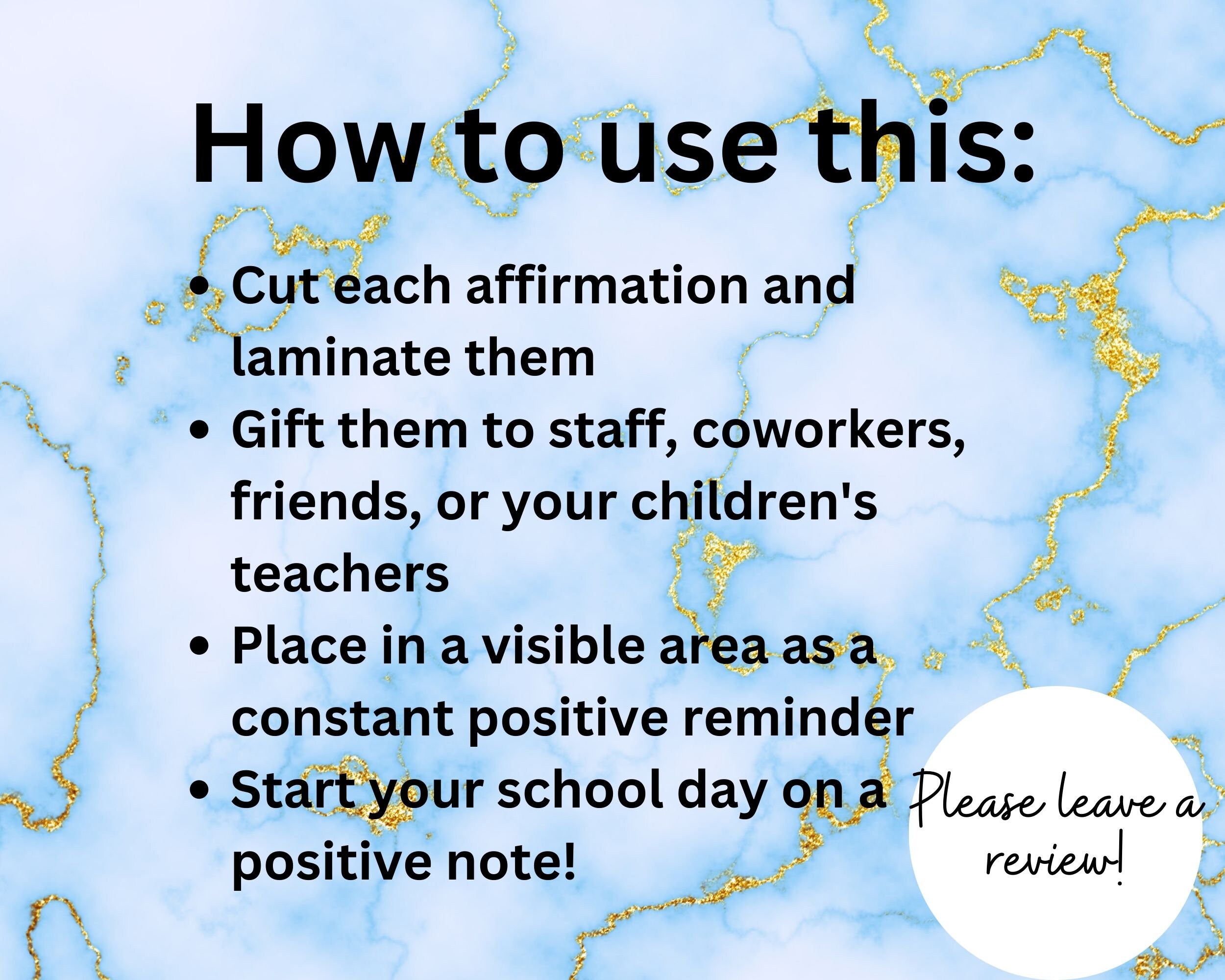 12-pack of Teacher Affirmations for Positive Mindset and Mental Health ...