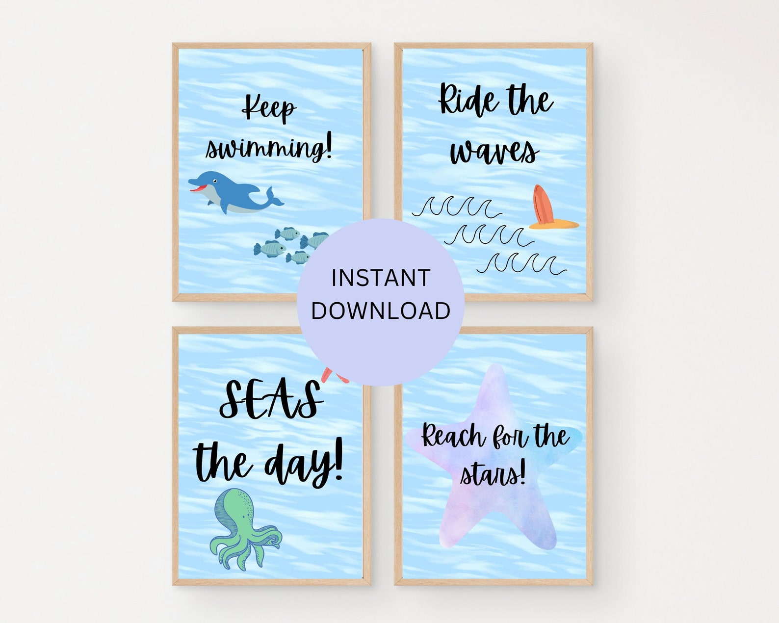 4-pack Ocean-themed/beach-themed Posters for Classroom Decor or ...