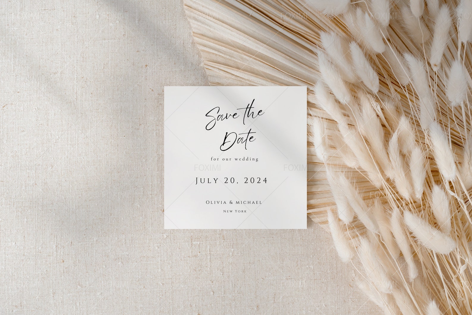 5x5 Card Mockup, Square Card, Invitation Mockup, Stationary Mockup ...