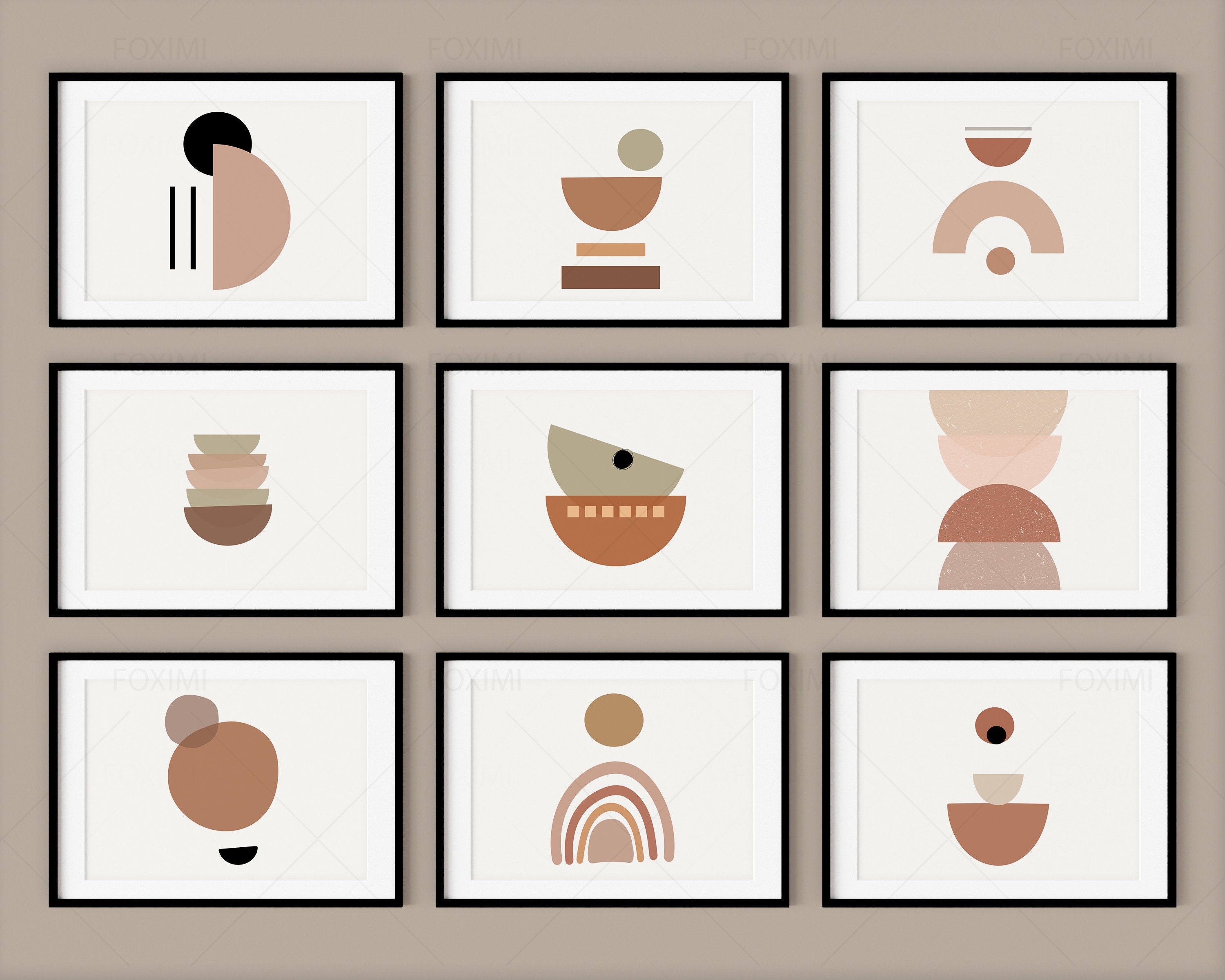 A4|A3|DIN A ISO| 9 Frame Mockup, Wall Art Mockup, Frame Mockups, Poster ...