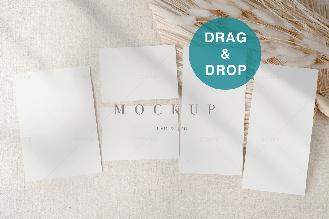 Wedding Suite Mockup, 5x7 Card Mockup, Invitation Mockup, Menu Mockup ...