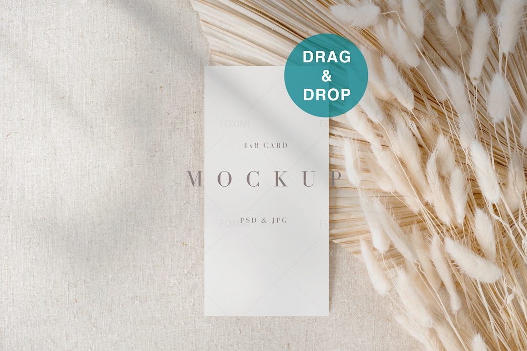 4x8 Card Mockup, Mockup PSD, Stationary Mockup, Card Mockup, Wedding ...