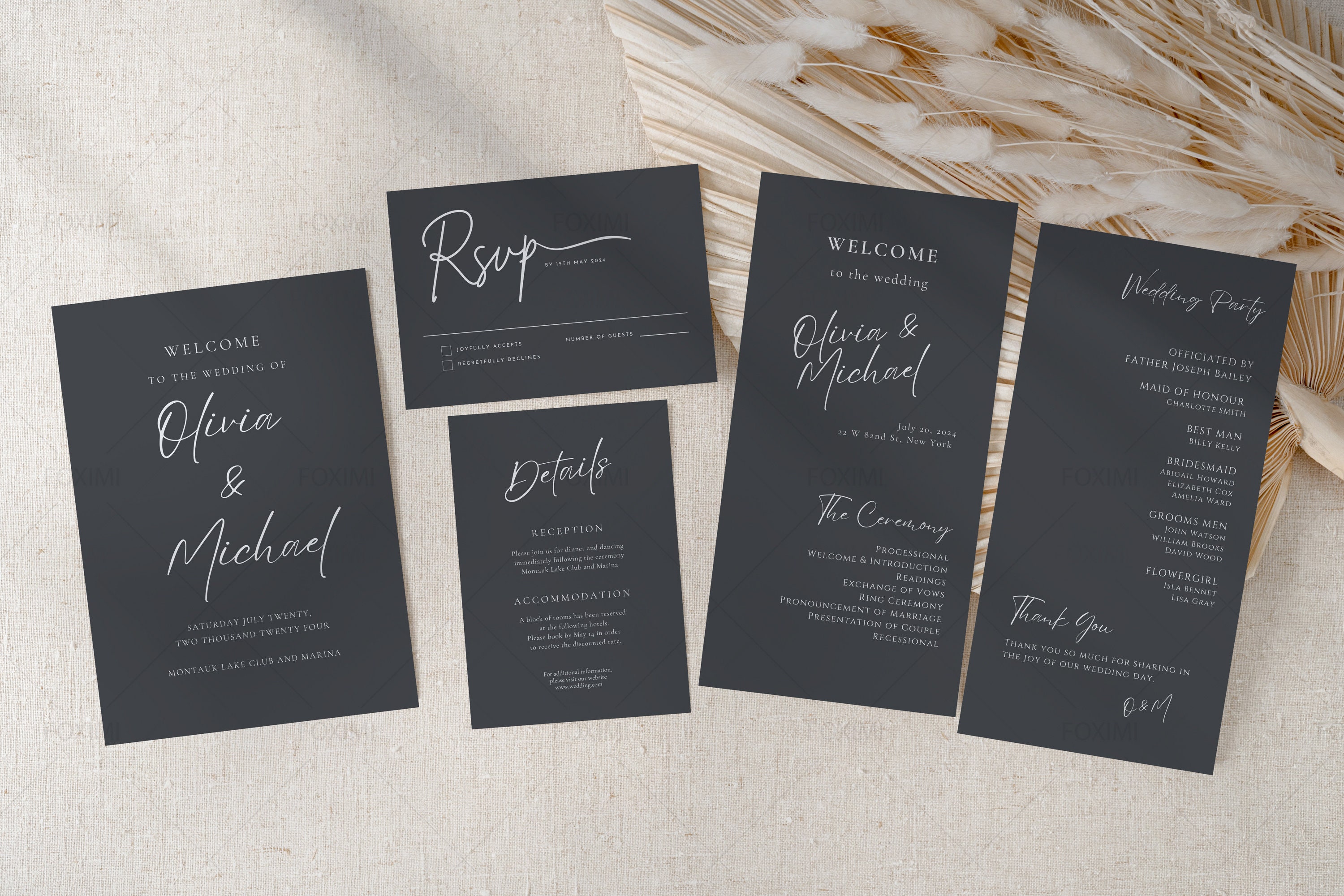 Invitation Suite, 5x7, 4x8, Card Mockup, Invitation Mockup, Menu ...