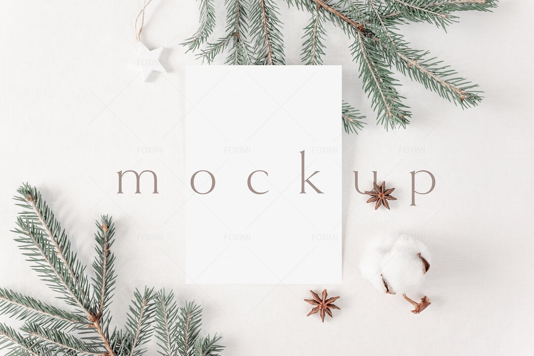 5x7 Christmas Card Mockup, Vertical Card, Mockup Psd,wedding Invitation ...