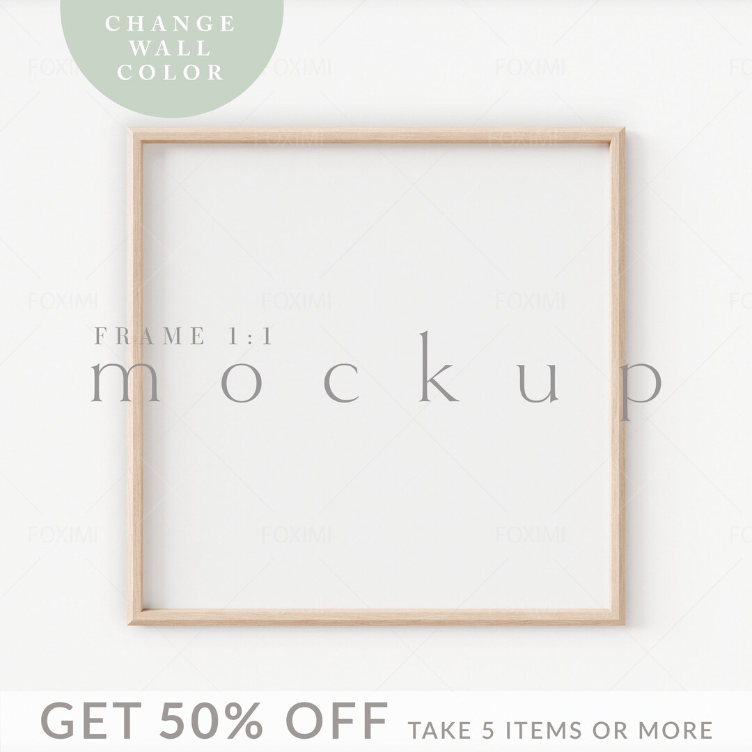 Square Frame Mockup, Wall Art Mockup, Frame Mockups, Poster Mockup ...