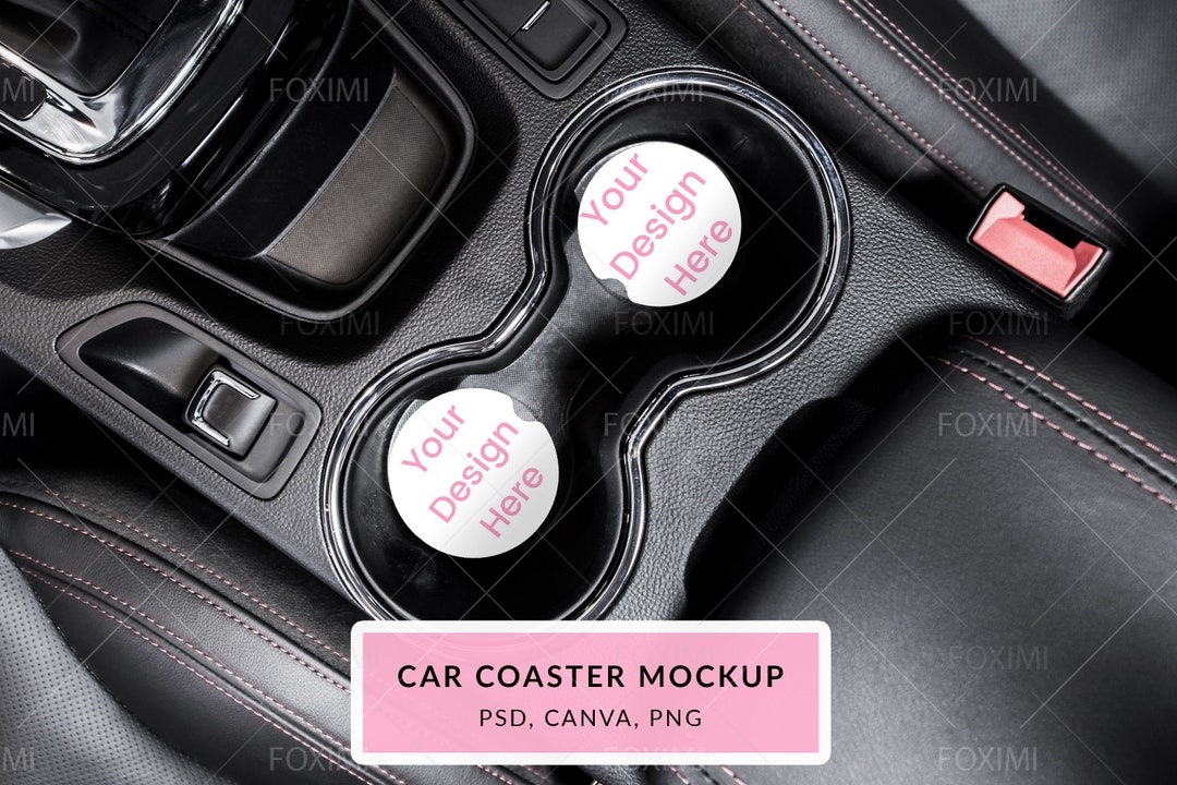 Car Coaster Mockup, Coaster Mockup, CANVA, PSD,PNG, Car Coaster Template, Coaster Mock Up ...