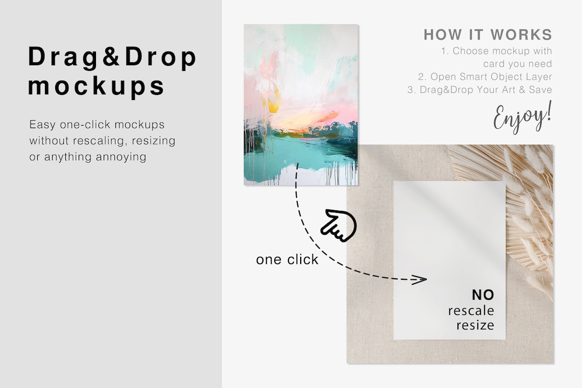 5x5 Card Mockup, Square Card, Invitation Mockup, Stationary Mockup ...