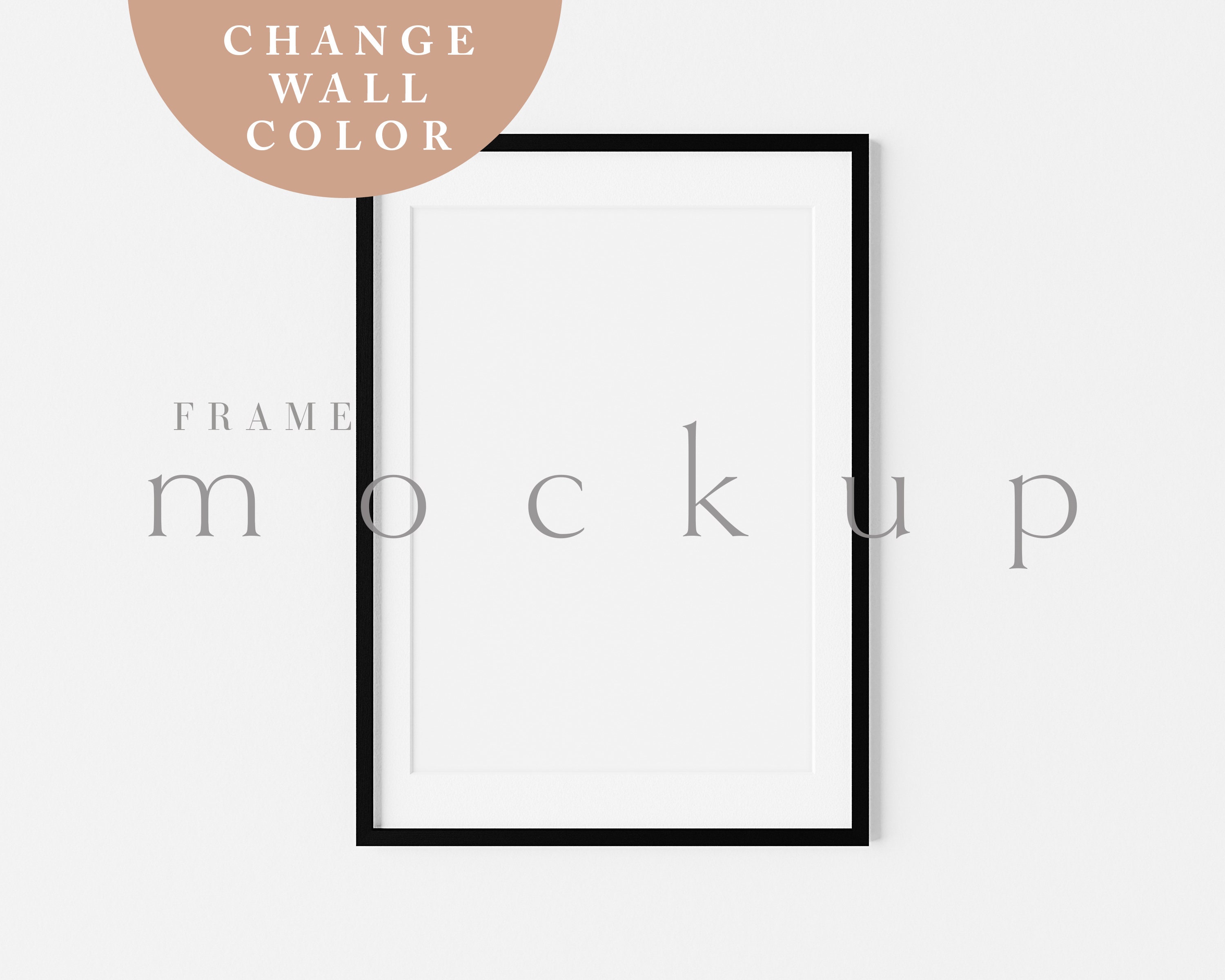 A4, A3, ISO Black Frame Mockup, Set of 1, Portrait, on the Wall, Flat ...